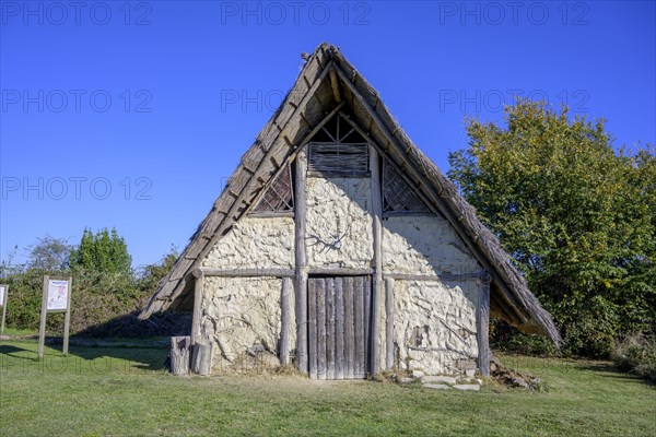 Reconstruction of a house from the Bronze Age in the nature reserve ...