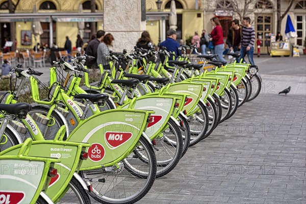 Green rental bikes at a bike station - Photo12-imageBROKER-Angela to Roxel