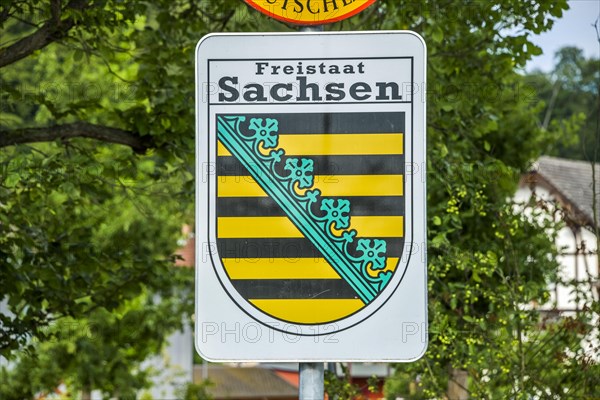 Sign Free State of Saxony - Photo12-imageBROKER-Joko