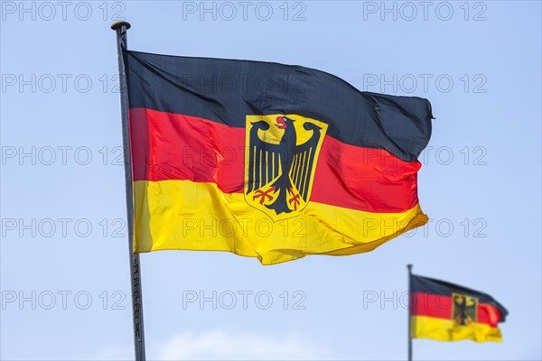 Two flags of the Federal Republic of Germany - Photo12-imageBROKER-Lilly