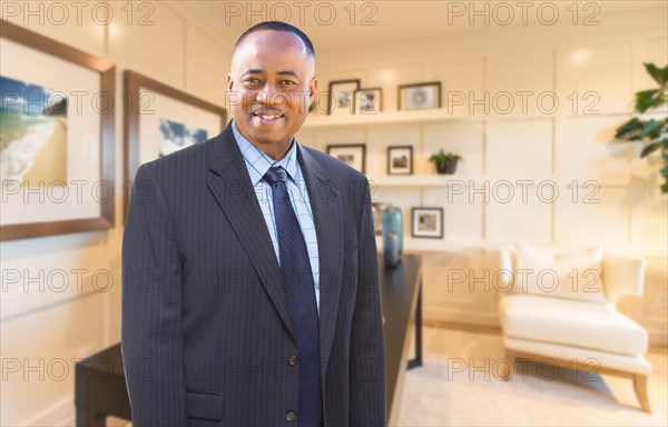 Handsome african american businessman inside his home office - Photo12 ...