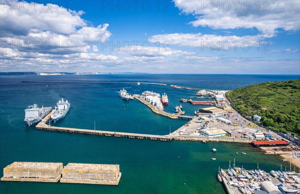 Portland Harbour and Cruise Ship Dock from a drone - Photo12 ...