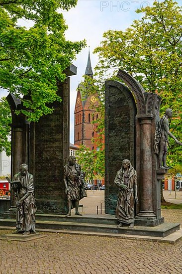 Monument to the Goettingen Seven at the Landtag - Photo12-imageBROKER ...