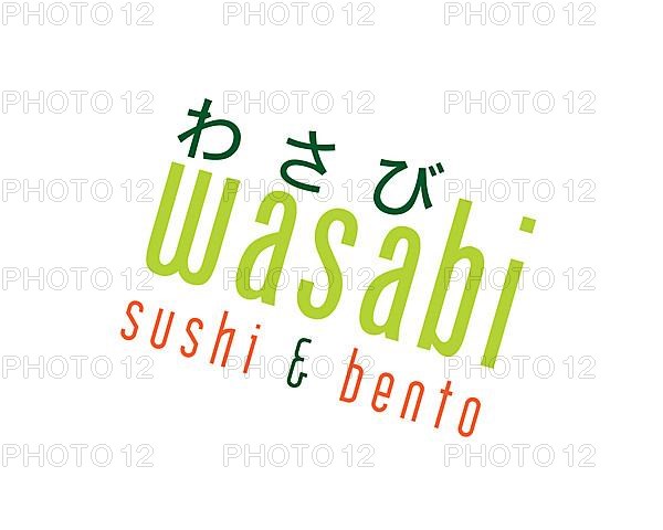 Wasabi restaurant, rotated logo - Photo12-imageBROKER-Logo Factory