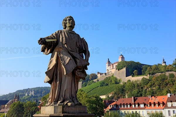 Marienberg Fortress and the statue of Saint Kolonat - Photo12 ...