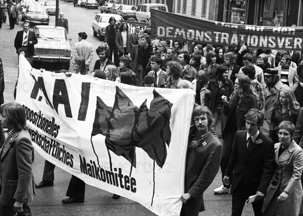 The traditional May Day demonstration of the German Trade Union ...