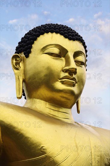 Golden Buddha statue in Viharamahadevi Park in the centre of Colombo ...