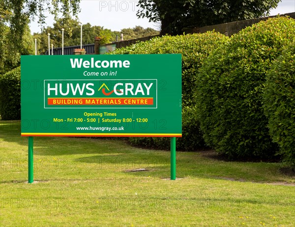 Sign for Huws Gray building materials centre - Photo12-imageBROKER-Ian ...