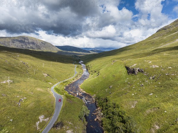 Aerial view of Glen Etive and River Etive - Photo12-imageBROKER-Markus ...