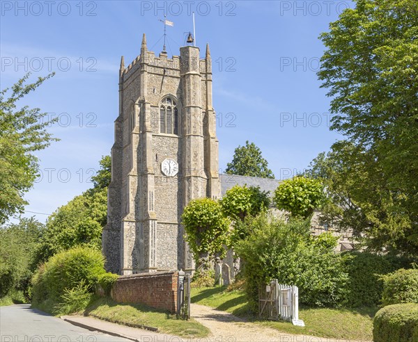 Village parish church of Saint Peter, Monks Eleigh, Suffolk, England ...