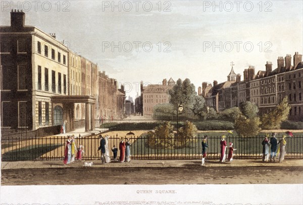 Queen Square, Holborn, London, 1812. Artist: Anon - Photo12-Heritage ...