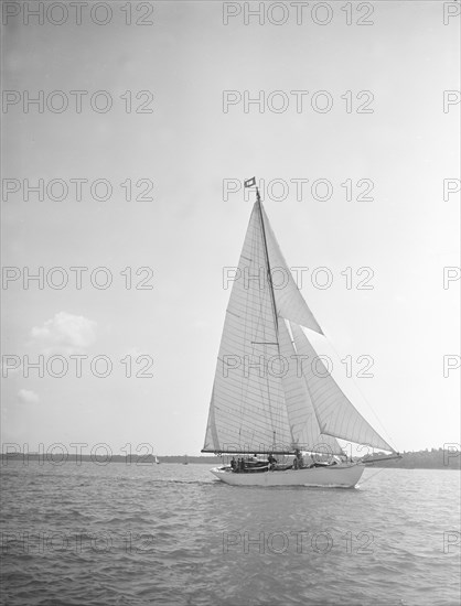 Sailing yacht 'Blue Peter', 1934. Creator: Kirk & Sons of Cowes ...