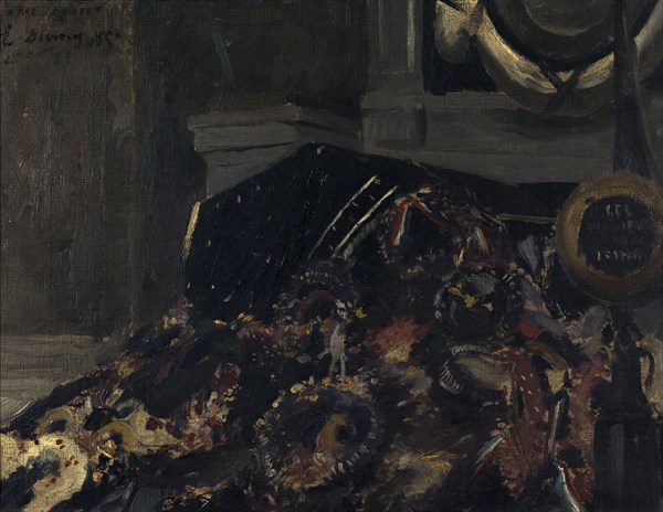 Victor Hugo's coffin covered with wreaths, 1885. - Photo12-Heritage Images-Heritage Art